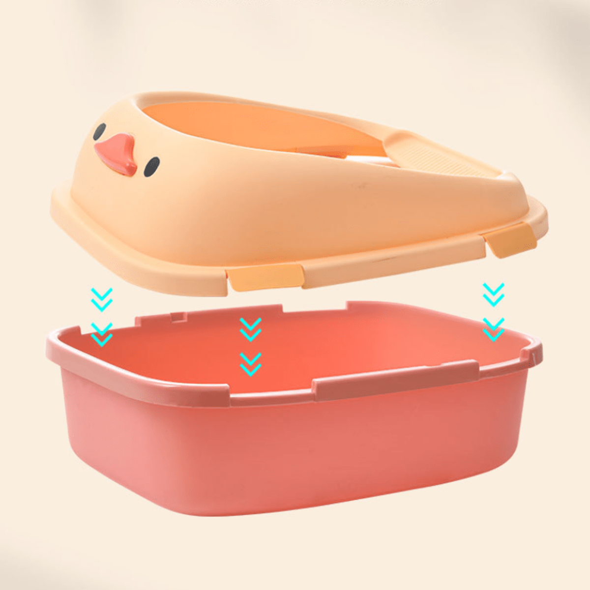 1 Piece Of Open Cat Litter Tray With Anti Splashing Sand, Large Cat ...