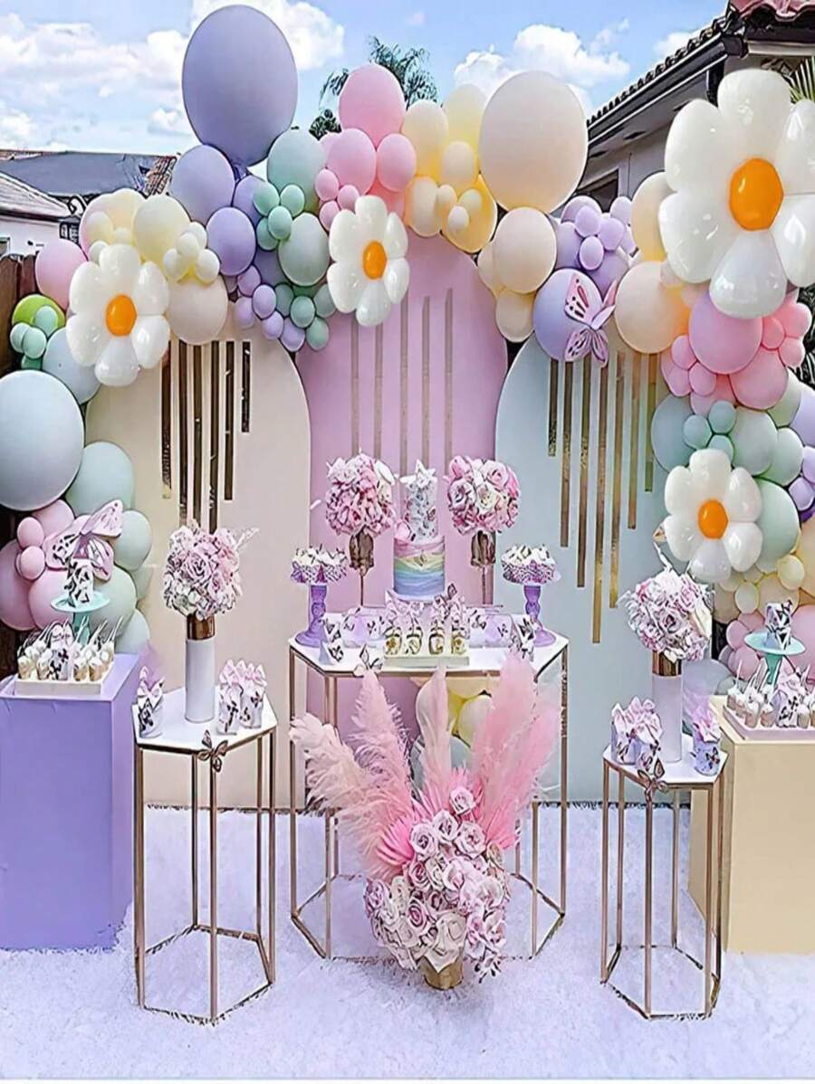 Pastel Balloon Garland Kit Daisy Balloon Garland For Girls Birthday ...
