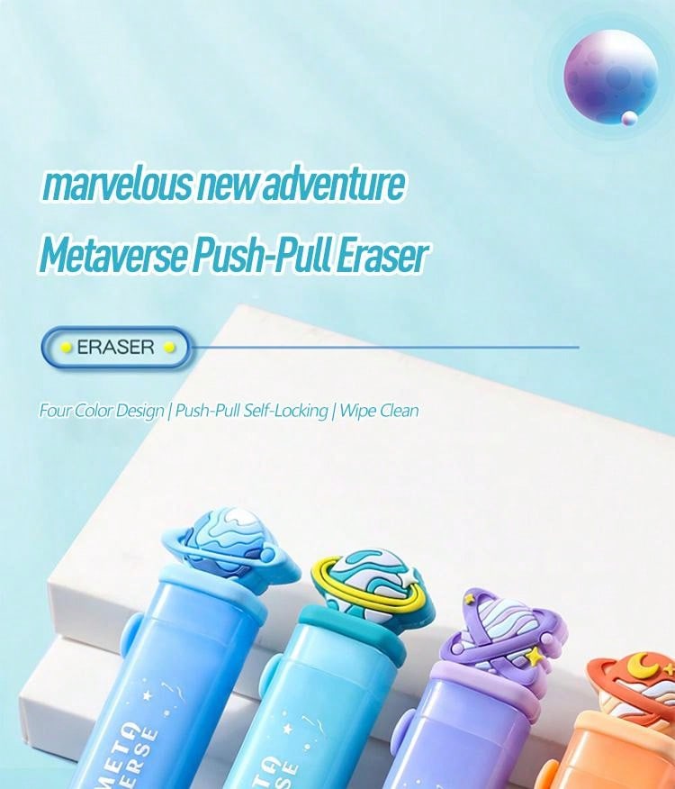 Push-Pull Eraser, Non-Dusting Eraser For Elementary School Students ...