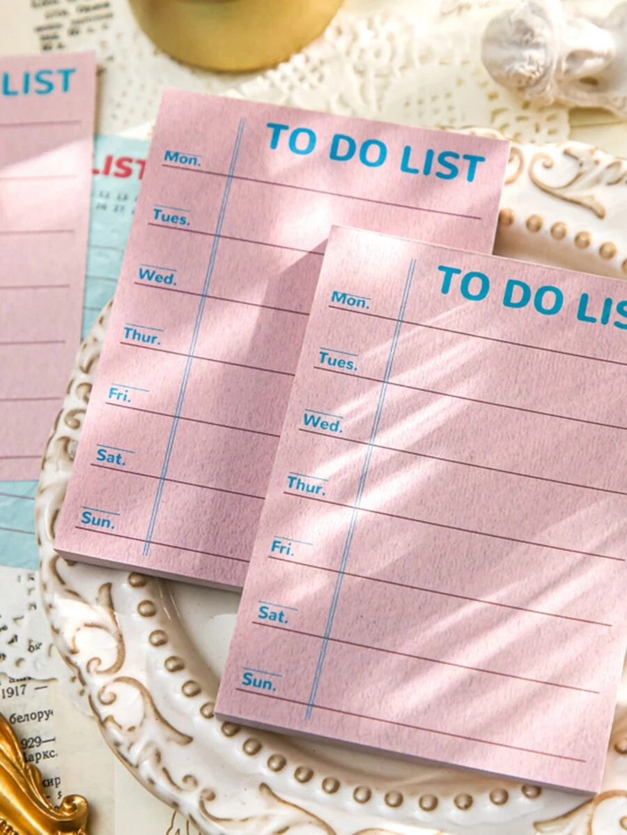 1pc/60 Sheets Weekly Planner Sticky Notes Pad Time Management Plan ...