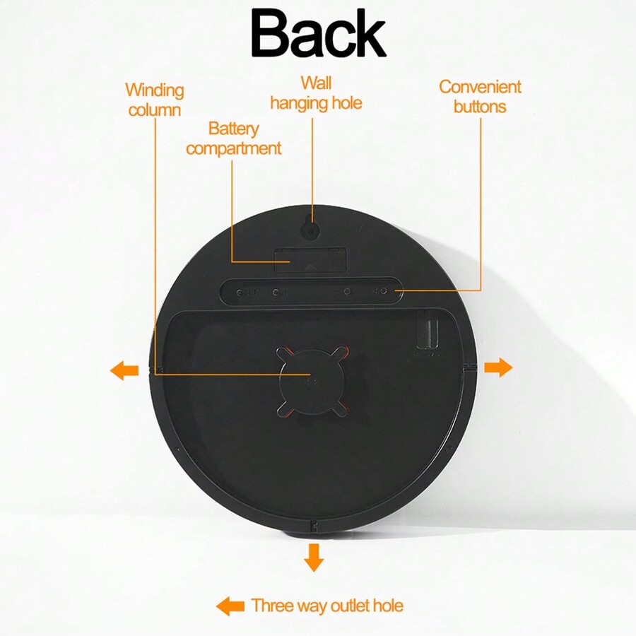 LED Wall Clock With Remote Control Auto Dimming 10 Level Brightness ...