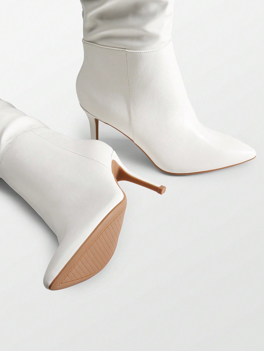 Women's High Heels Over The Knee Boots Thigh High Pointed Toe Stiletto ...