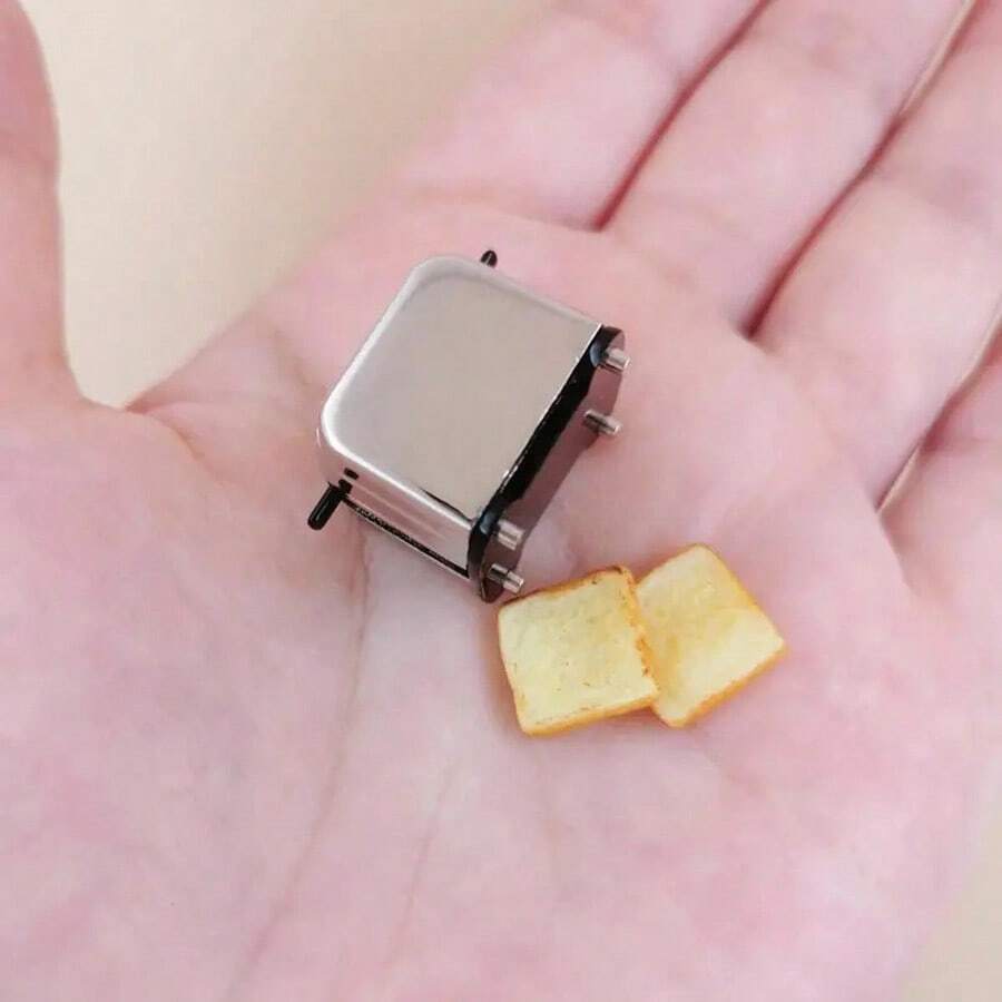 1pc 1:12 Scale Mini Metal Toaster Toys Dollhouse Accessory Simulated ...