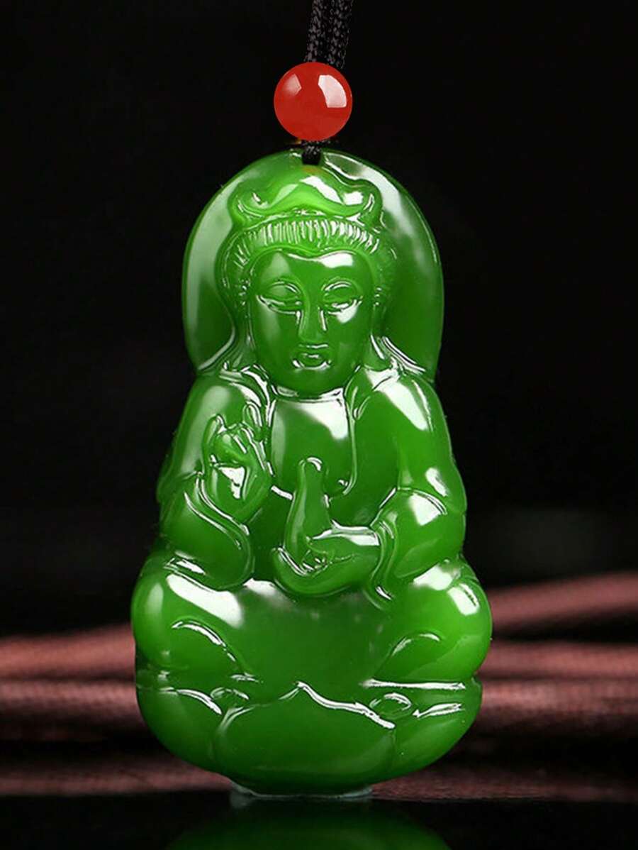 Green Stone GUANYIN Pendant Necklace Safety Amulet for Sale Australia ...