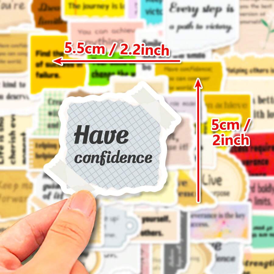 50pcs Inspirational Stickers, Motivational Quote Stickers For Teens ...