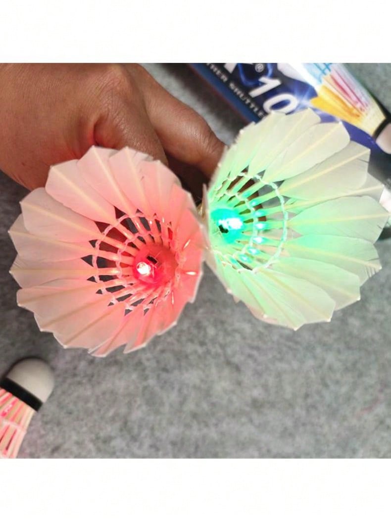 Colorful LED Luminous Nylon Badminton For Game Training Team Sports ...