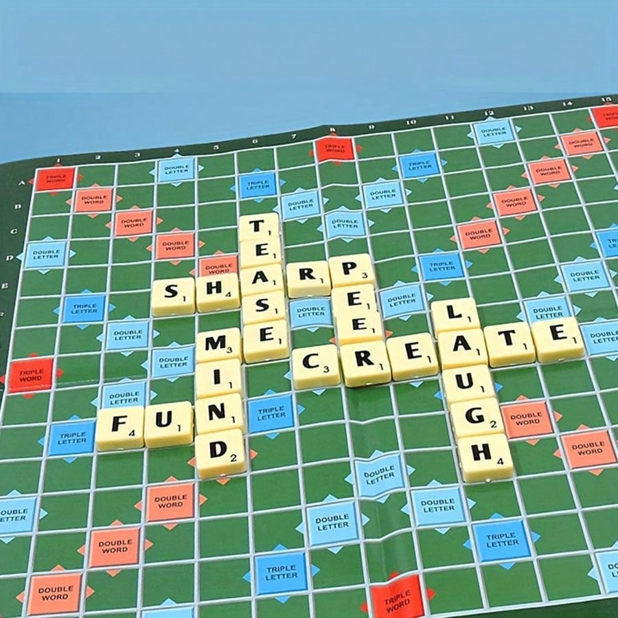 4 Players Mini English Alphabet Mahjong Game & Scrabble Boardgame ...