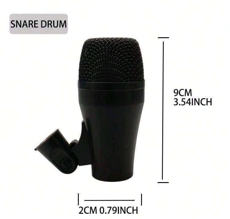 DRUMKIT 7 Drum 7-Piece Wired Dynamic Drum Mic Kit- Kick Bass, Tom/Snare ...