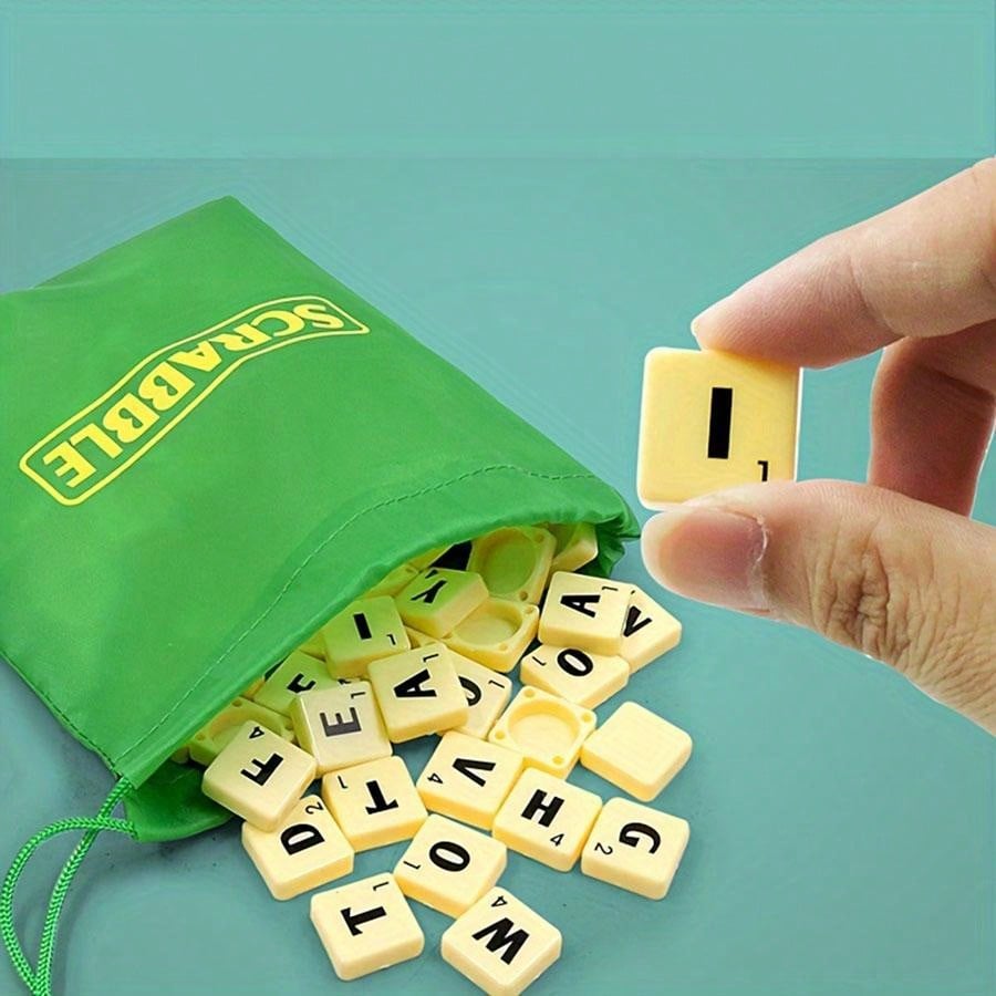 4 Players Mini English Alphabet Mahjong Game & Scrabble Boardgame ...