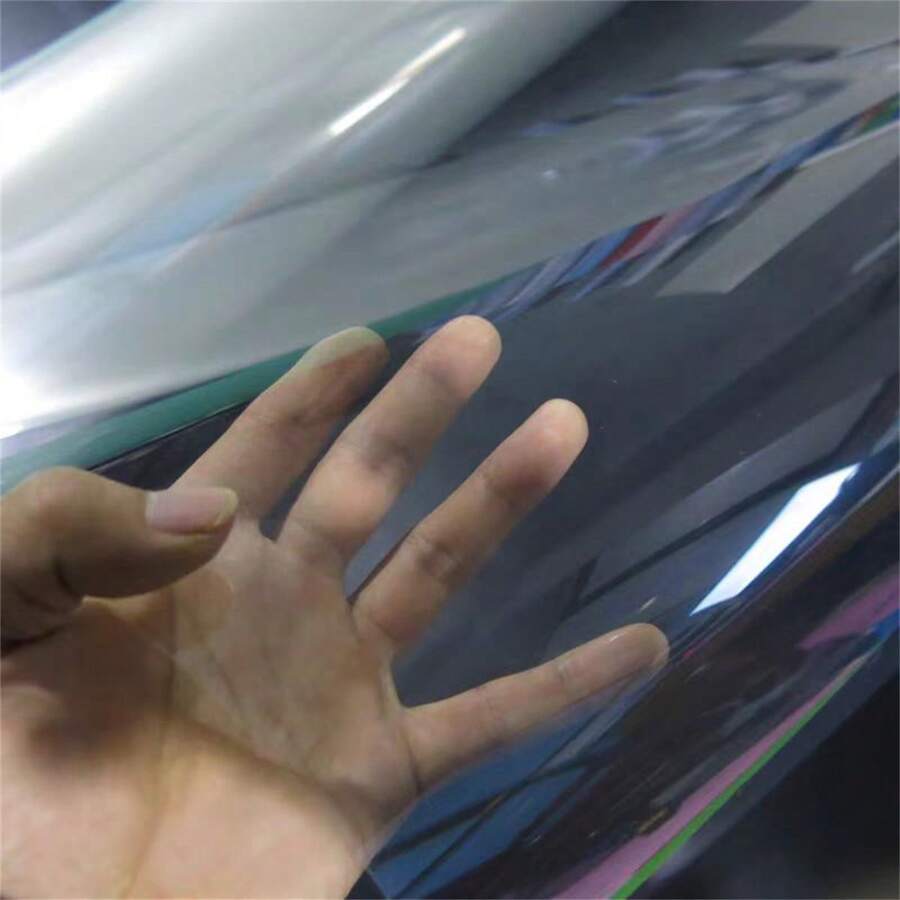 1 Roll Static Cling No Glue Pure Clear Glass Sticker Decorative Window ...