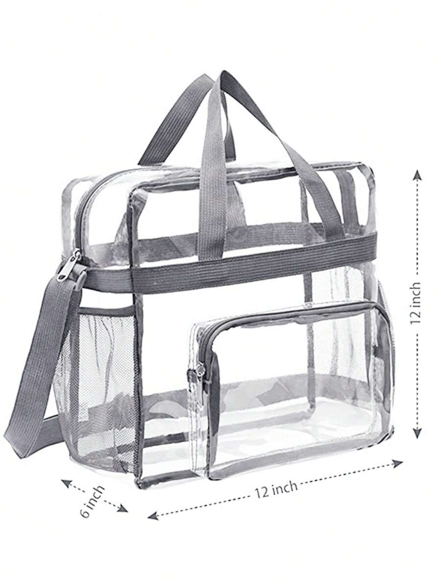 Sac clair de grande capacité, sac à main transparent en PVC pour femmes ...