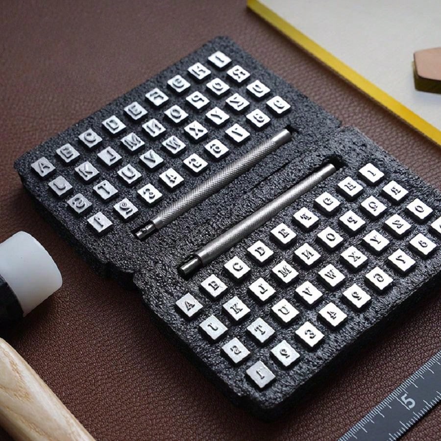 Leather Stamping Kit Stamp Punch Set Alphabet Letter Number Stampers ...