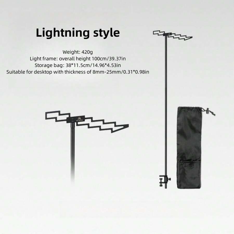 1pc Lightning Bolt Shaped Multifunctional Outdoor Desktop Hanging Lamp ...