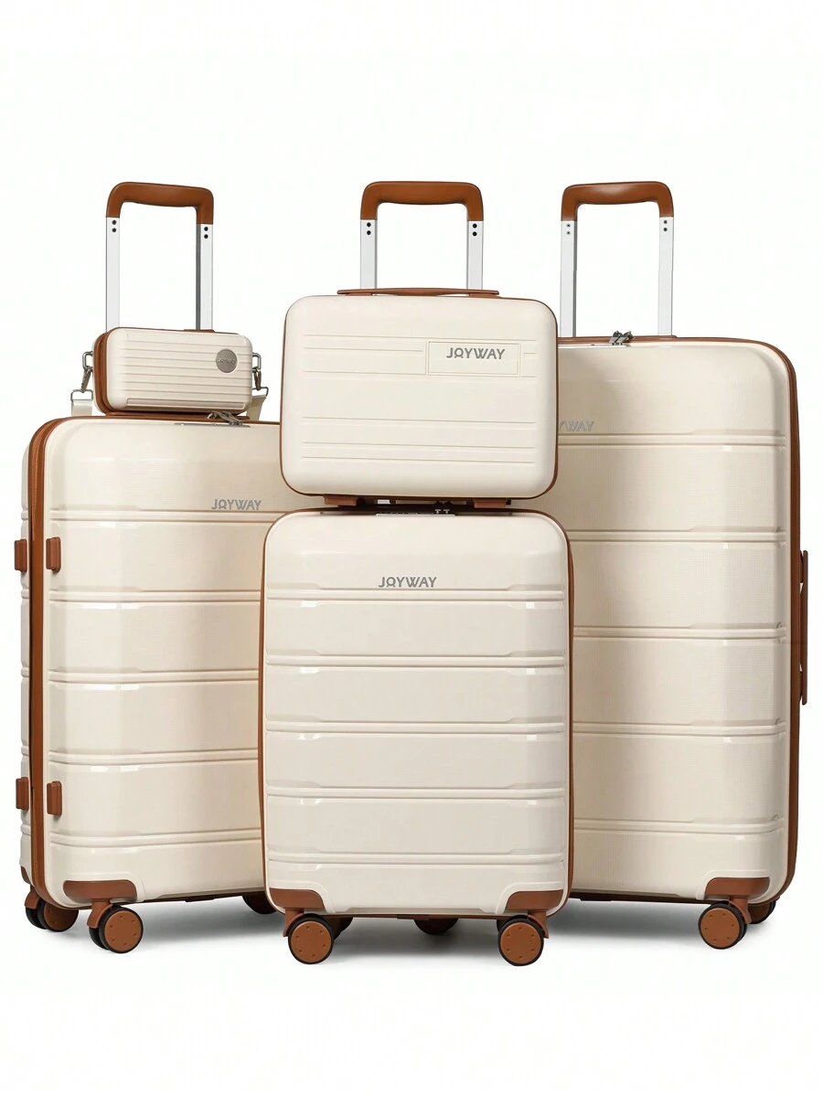 Joyway Luggage 5 Piece Sets, Lightweight Rolling Hardside Travel ...