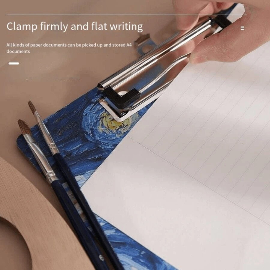 A4 Wooden Clipboard, Retro Painting Writing Board, Exam Writing Pad For ...