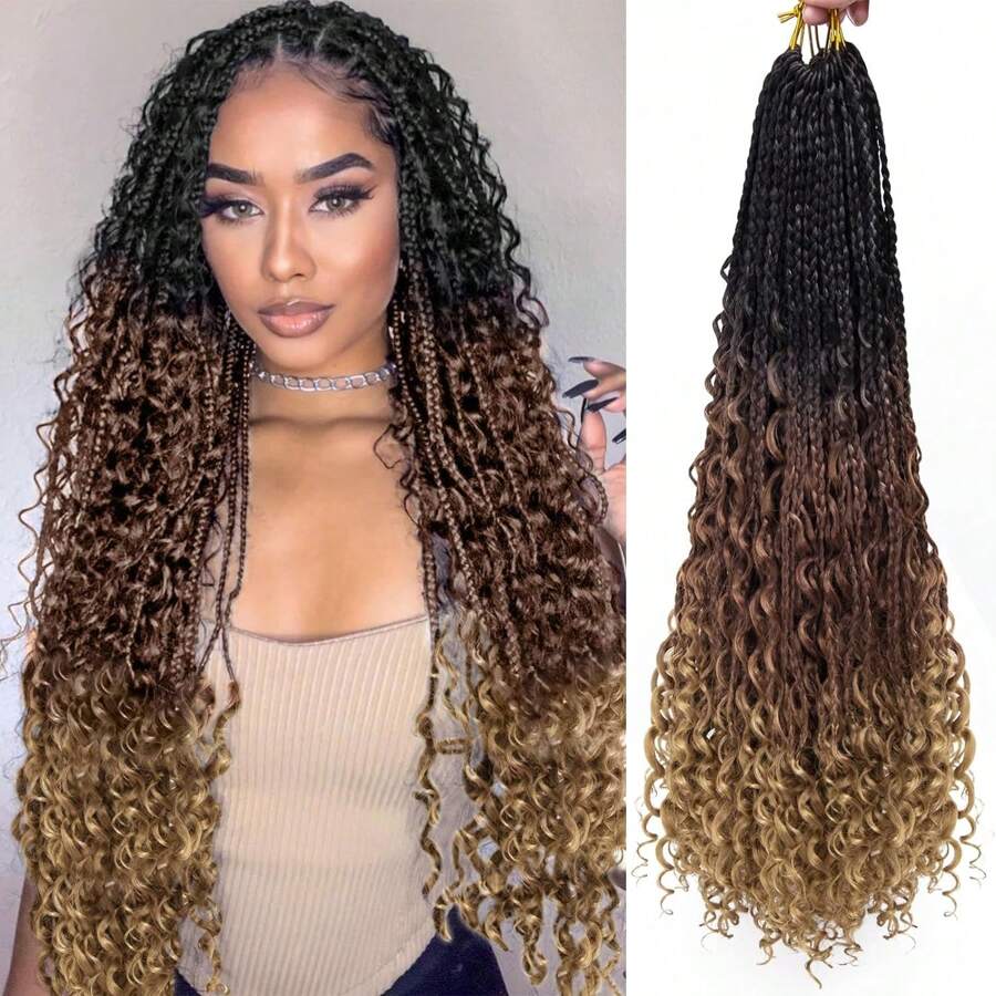 Crochet Box Braids En 1 Paquete, Cabello De Crochet De Trenzas Boho Box ...