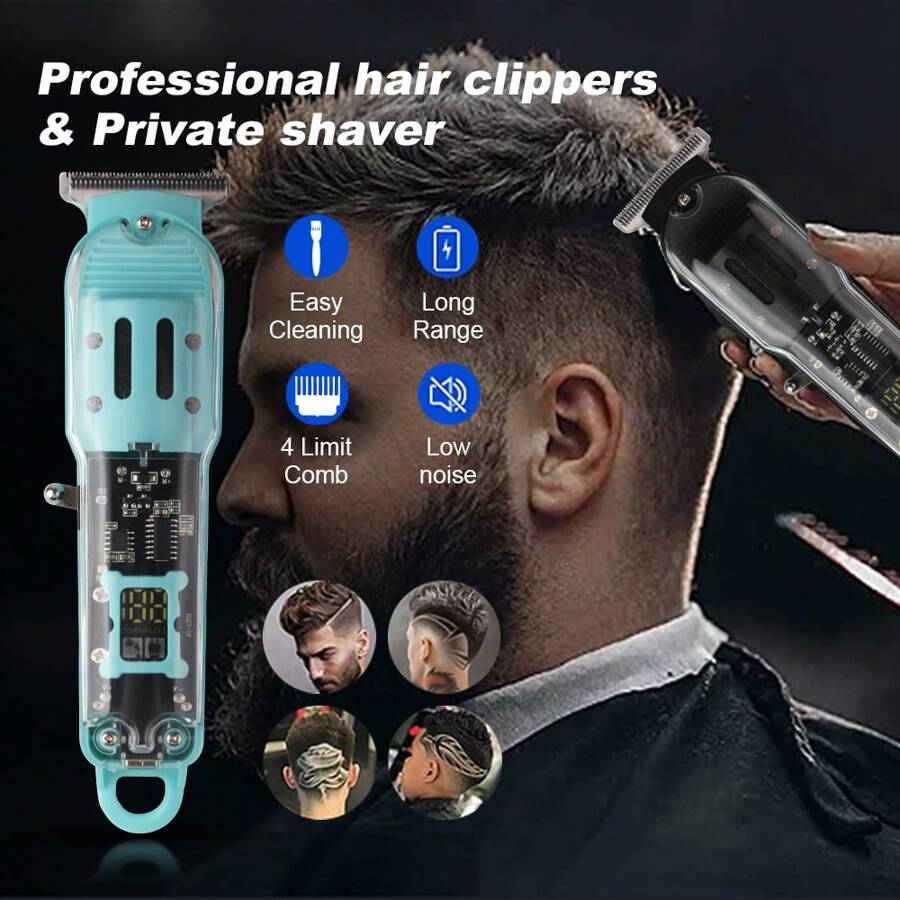 Professional Cordless Electric Hair Clipper And Rechargeable Beard ...