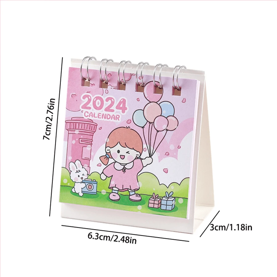 Mini Cute Girl Print Handheld Calendar | SHEIN USA
