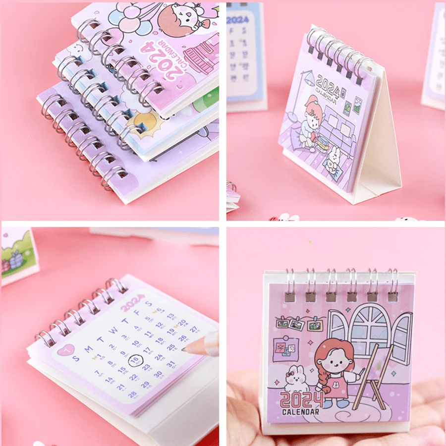 Mini Cute Girl Print Handheld Calendar | SHEIN USA