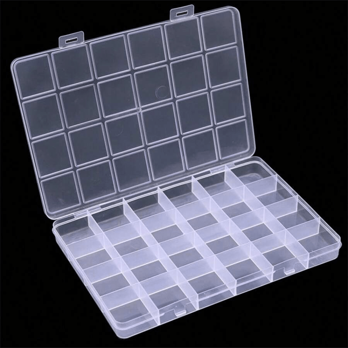 1 DIY Transparent Plastic Storage Box With Partition For 24 ...