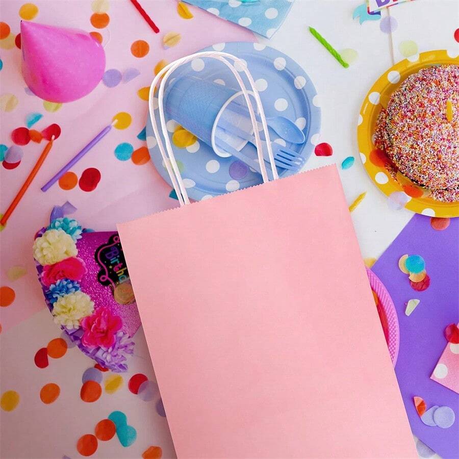 10Pcs Gift Bags Paper Medium Size Paper Bags With Handles Bulk Wedding ...