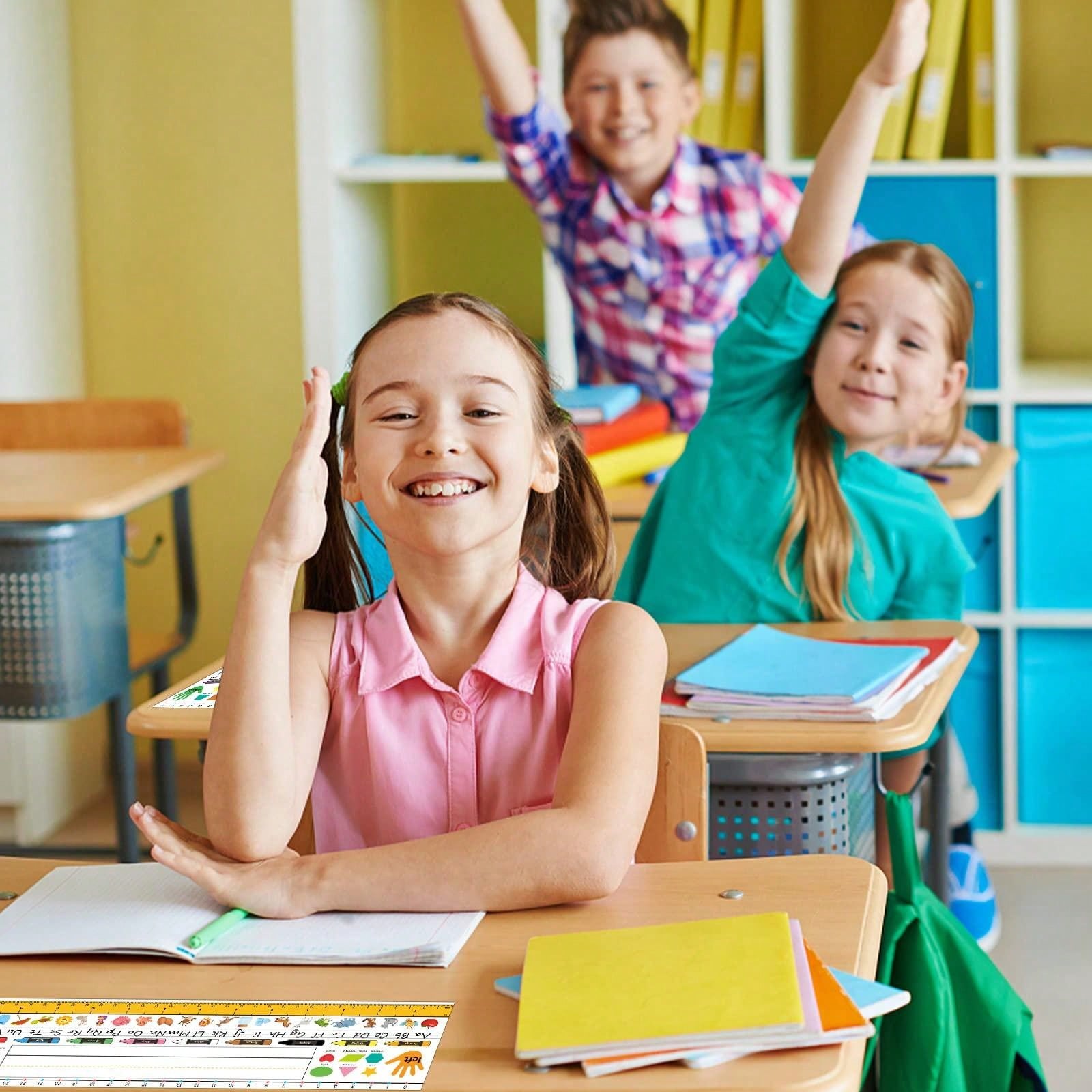 24 Pcs Desk Name Tags, Self Adhesive Nameplates For Classroom ...