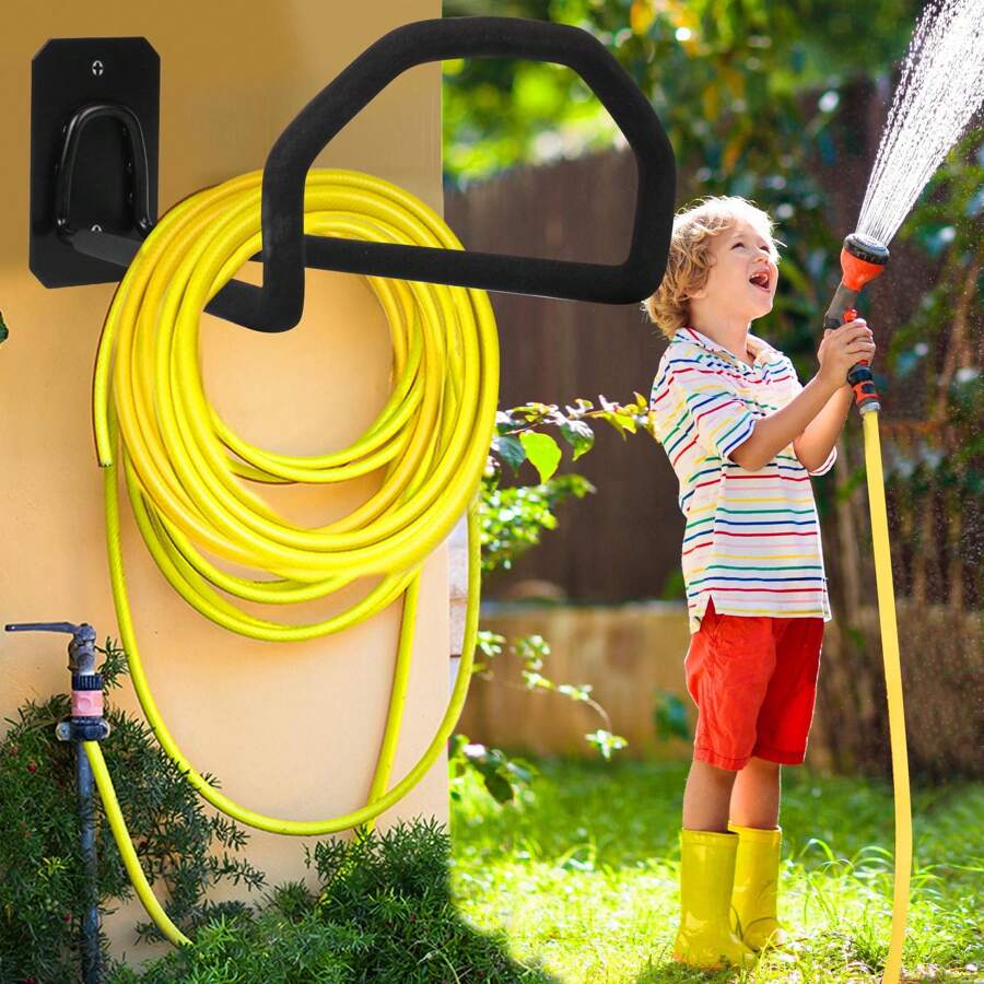 Garden Hose Holder Wall Mount, Heavy Duty Water Hose Holders For ...