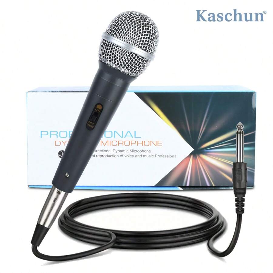 Kaschun Handheld Wired Dynamic Microphone For Home Karaoke & Amplifier ...