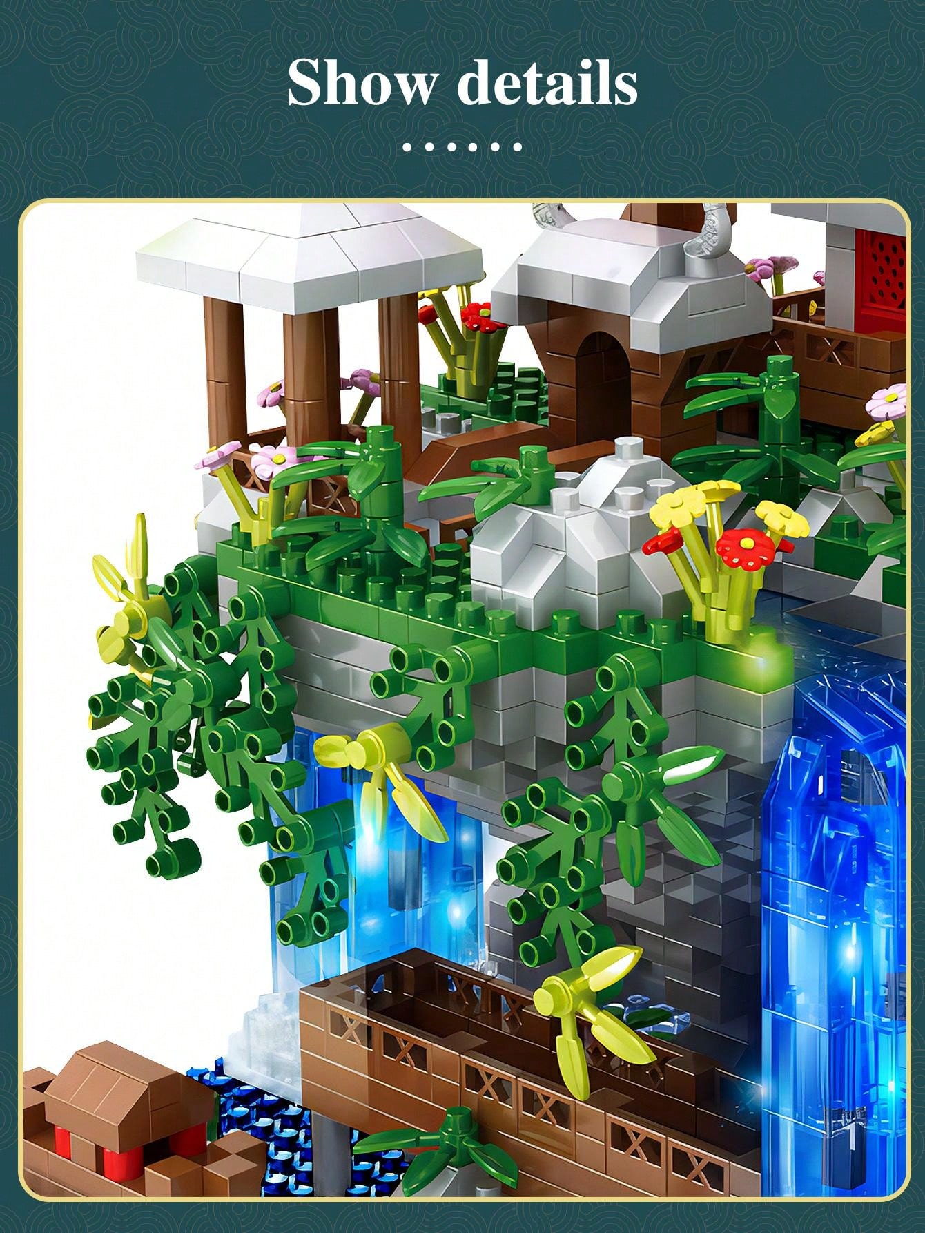 Adults Diy Assembly Blocks Set For Ancient Architecture Cherry Blossom ...