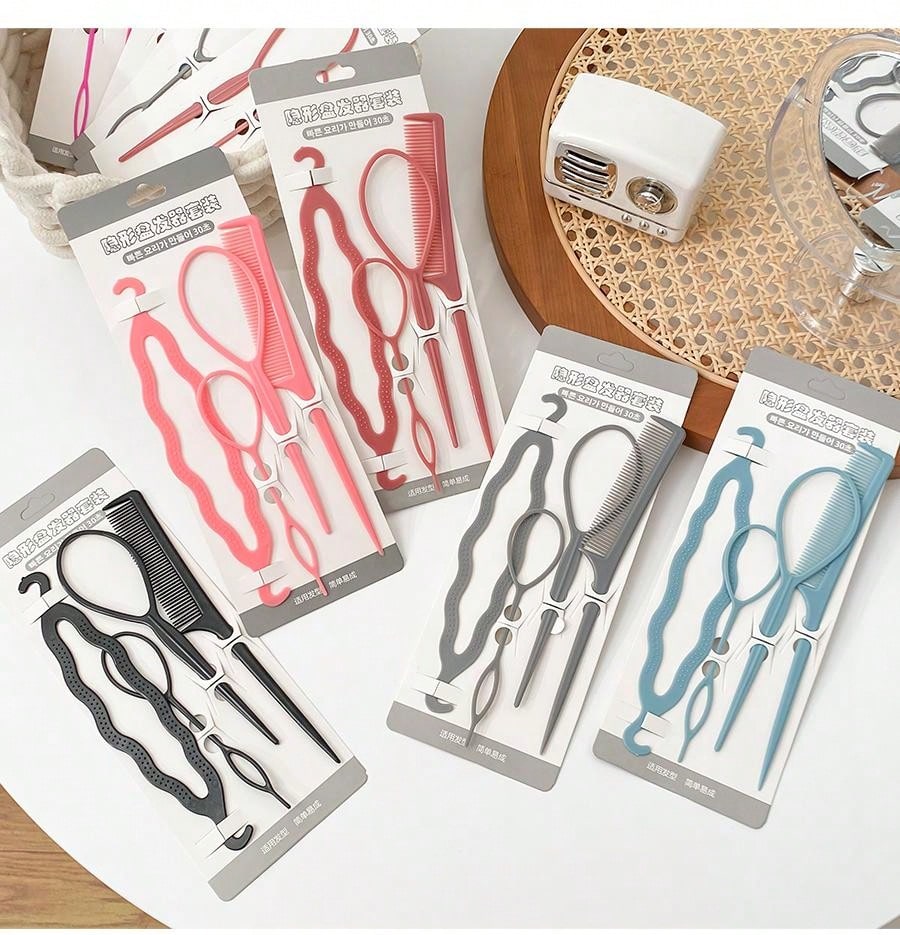 Hair Braiding Tool Set For Girls Includes Headbands, Hair Ties, Bobby ...