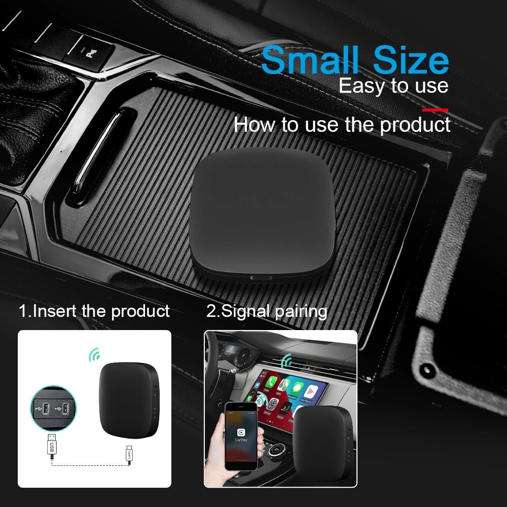 1pc Acodo CarPlay Ai TV Box 4 Core 2+32GB Android 13.0 Support Wireless ...