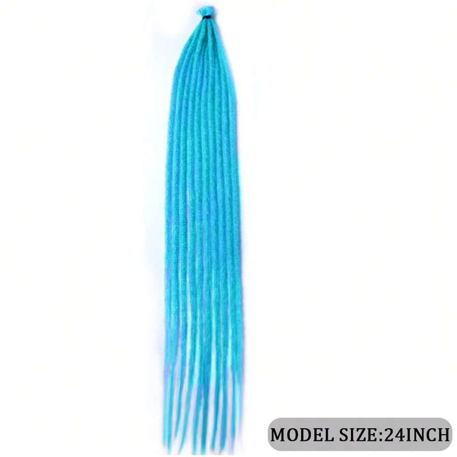 10 Strands/Pack 24 Inch Colorful Synthetic Dreadlock Extensions Thin 0 ...
