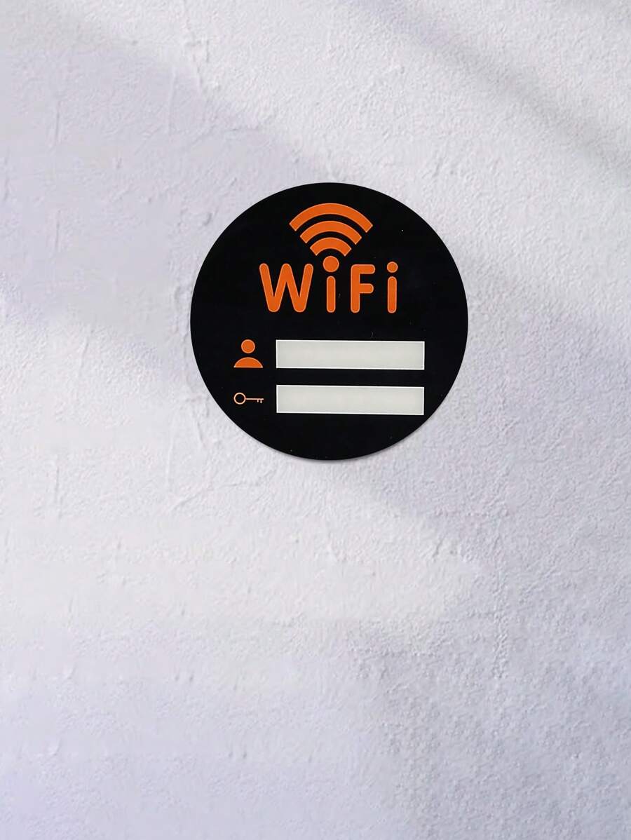 Wifi Wireless Network Sign & Password Plate, Wifi Logo Sticker Wall ...