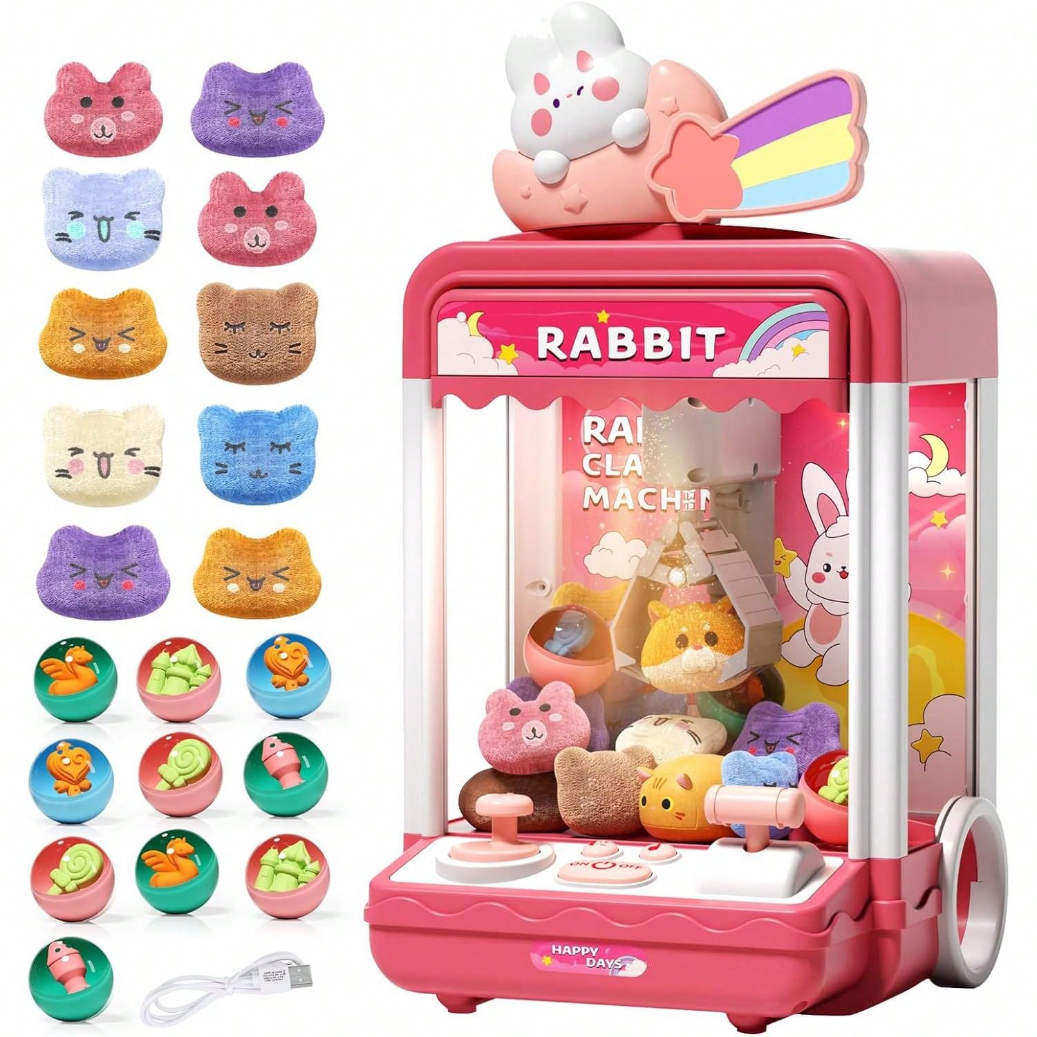 1 Set Claw Machine Toy For Kids Boys And Girls, With 10 Dolls, 10 ...