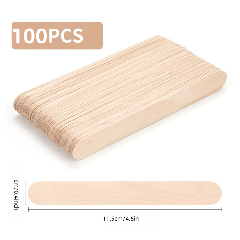 100pcs Craft Sticks, 4.5-Inch (Approximately 11.5cm) Natural Wood ...