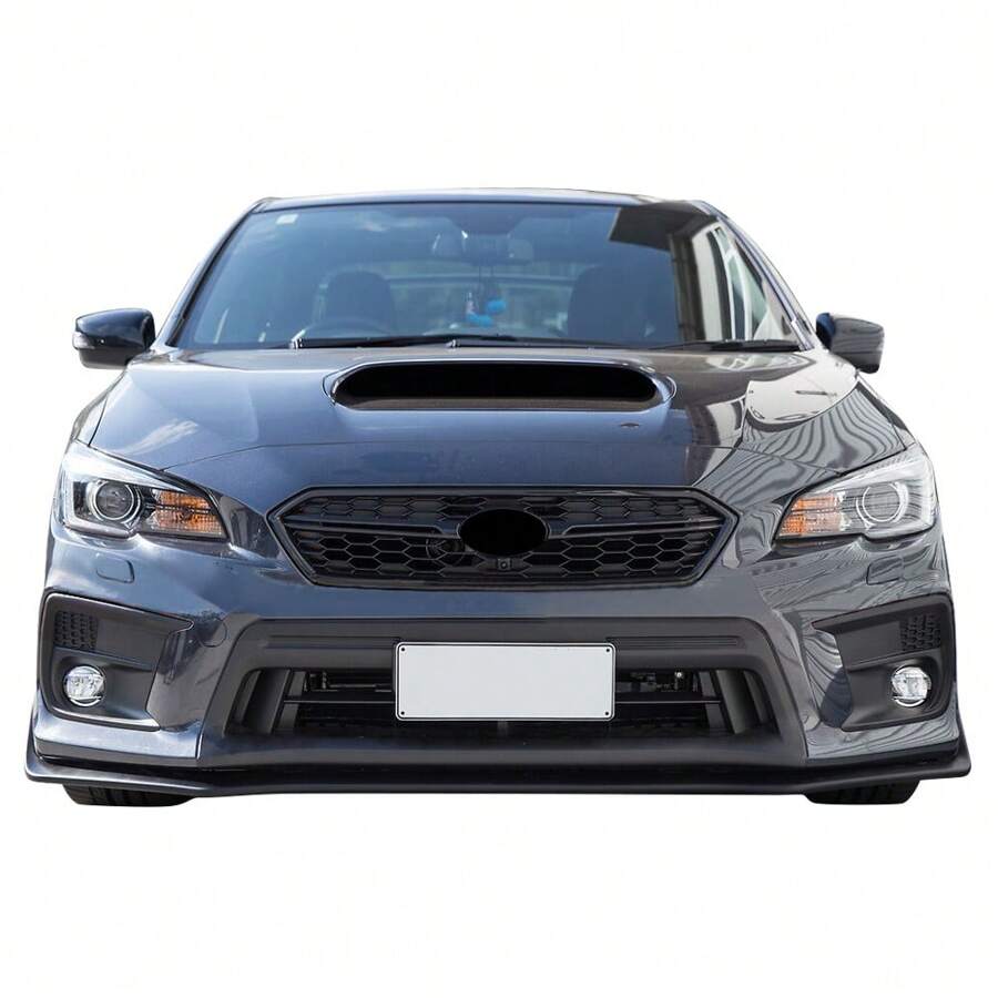 Front Lip Fits 2018-2021 Subaru WRX & WRX STI,S207 Style Unpainted Black Front Bumper Lip ...