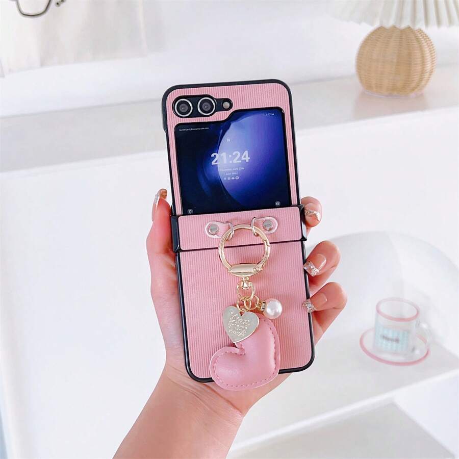 Phone Case Heart Stripe Protective Cover For Samsung Z Flip5 5g Flip 3 ...