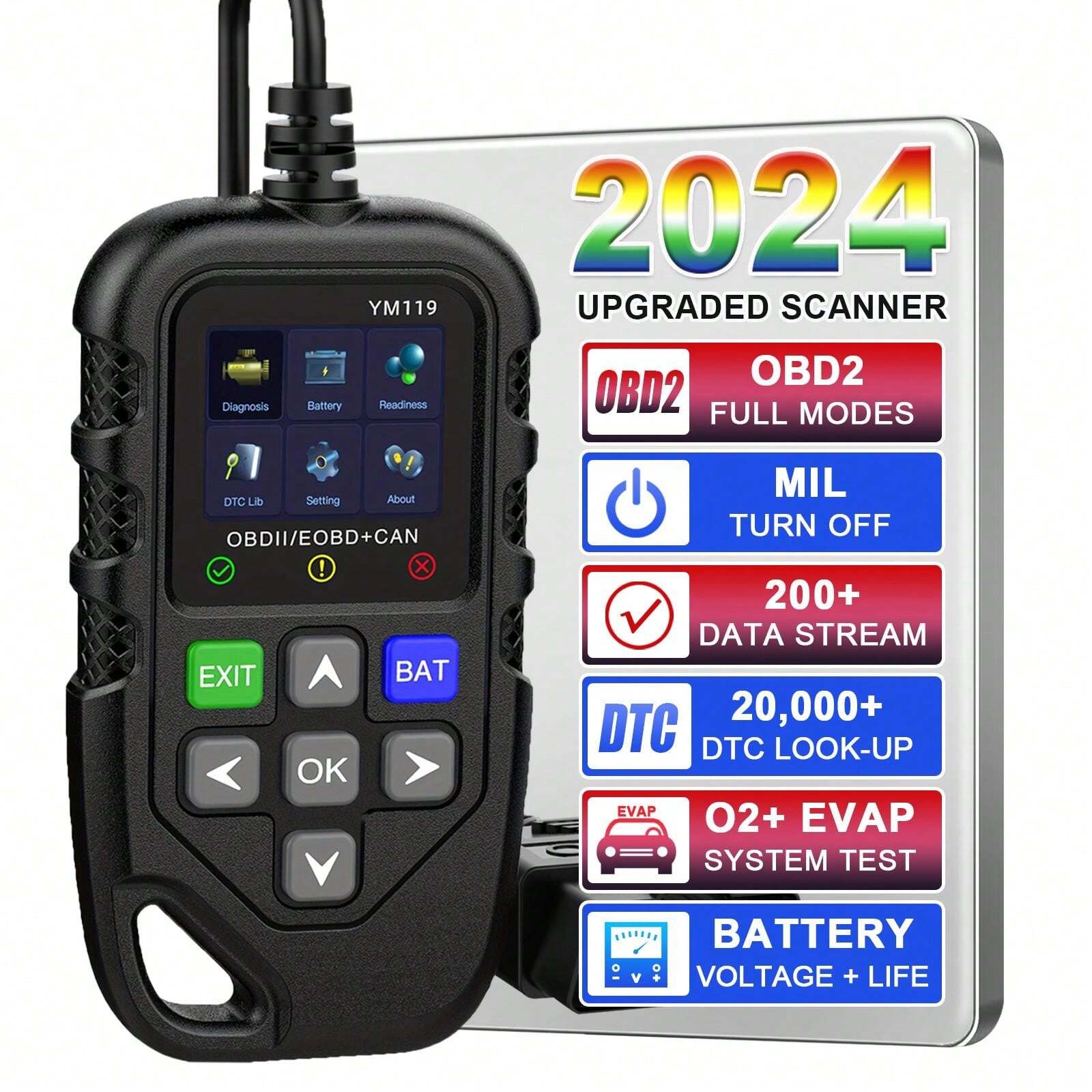 Herramienta De Lectura Obd2, Escáner De Código De Coche Obdii Eobd Para ...