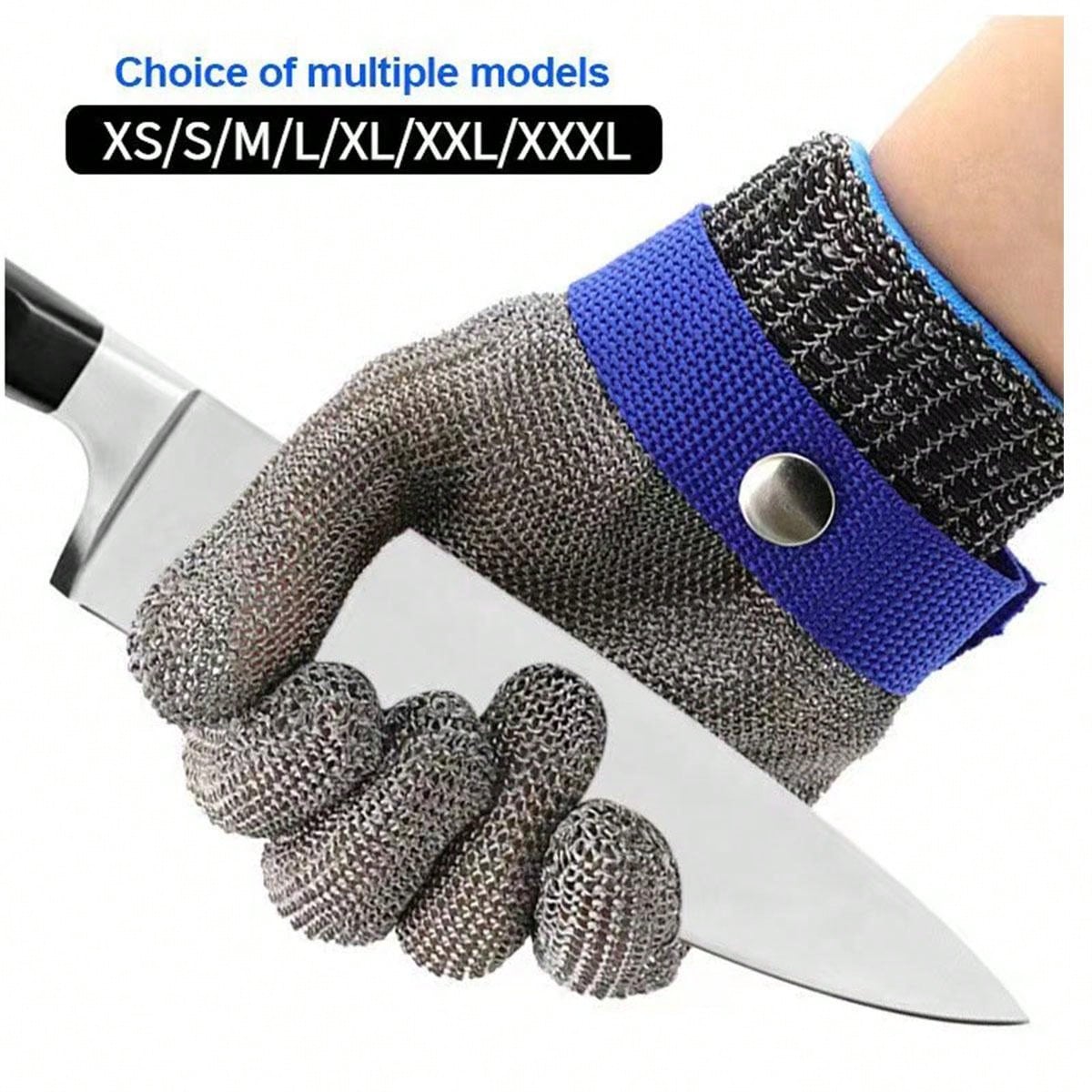 316 Stainless Steel Butchering & Fish Fillet Metal Mesh Glove With Ansi ...