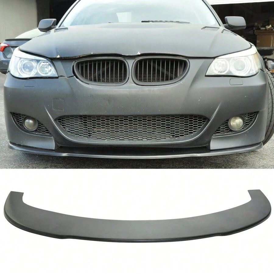 Front Lip Fits 2004-2010 BMW E60 5-Series All Models, Black Front ...