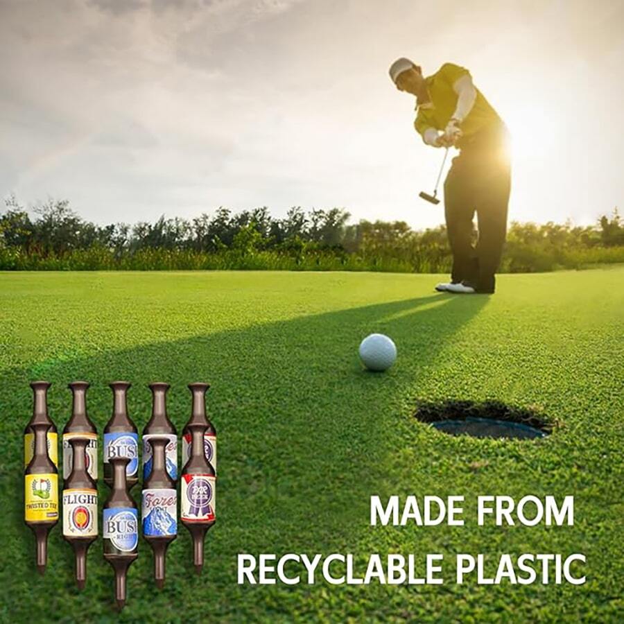 Beer Bottle Shaped Golf Tees, Virtually Unbreakable & Plastic Golf Tees ...