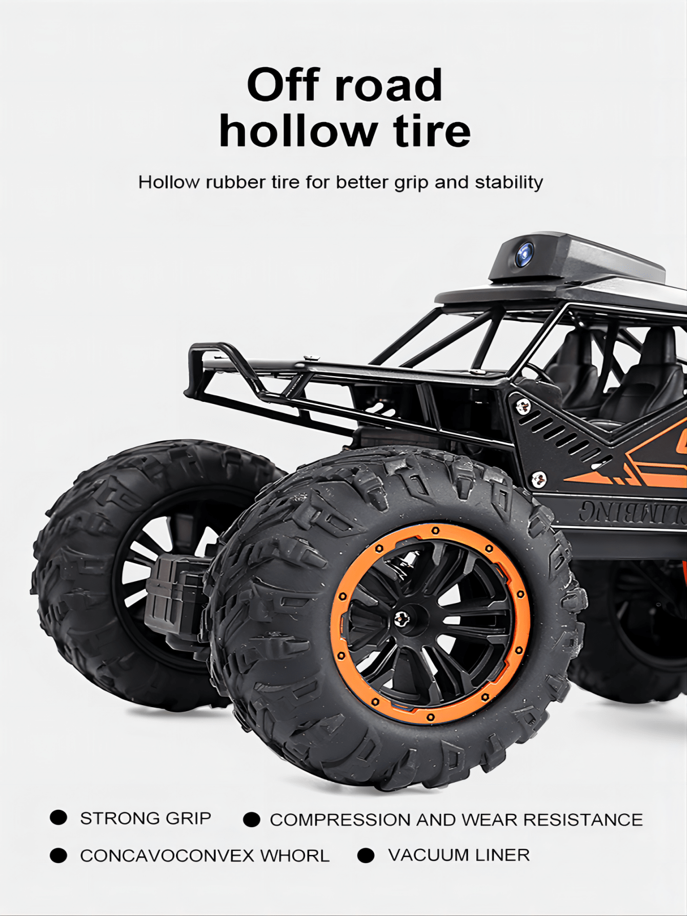 BALCK RC Cars Remote Control Car With HD FPV Camera, 1/18 Scale Off-Road Remote Control Truck ...