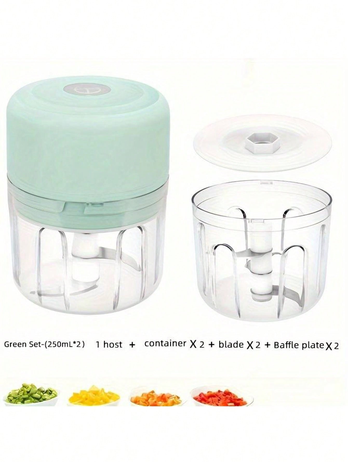 Usb Rechargeable Electric Garlic Mincer, Mini Portable Vegetable Chopper, 250ml Garlic Grinder ...