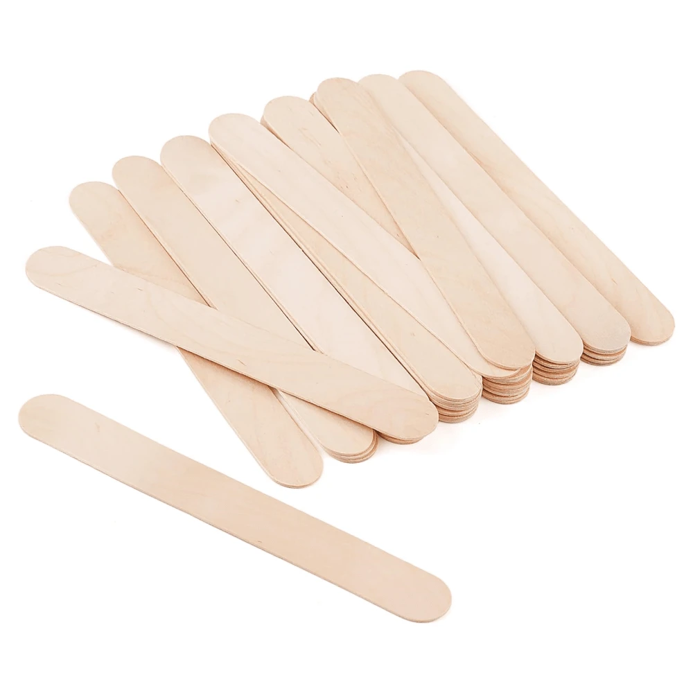 100 ชิ้นหัตถกรรม Sticks, ไม้ไอศกรีมธรรมชาติขนาด 4.5 นิ้ว, Multi ...