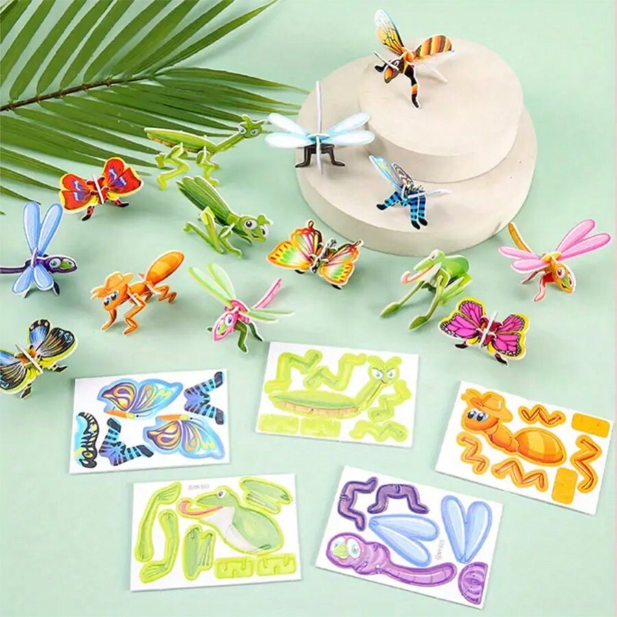 Set Of 20 Interesting Insect Paper Puzzles Educational Toy For Children ...