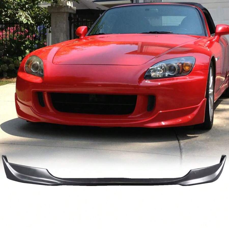 Front Lip Fits 2004-2009 S2000 AP2 OE Factory Style Unpainted Black Front Bumper Lip Spoiler ...