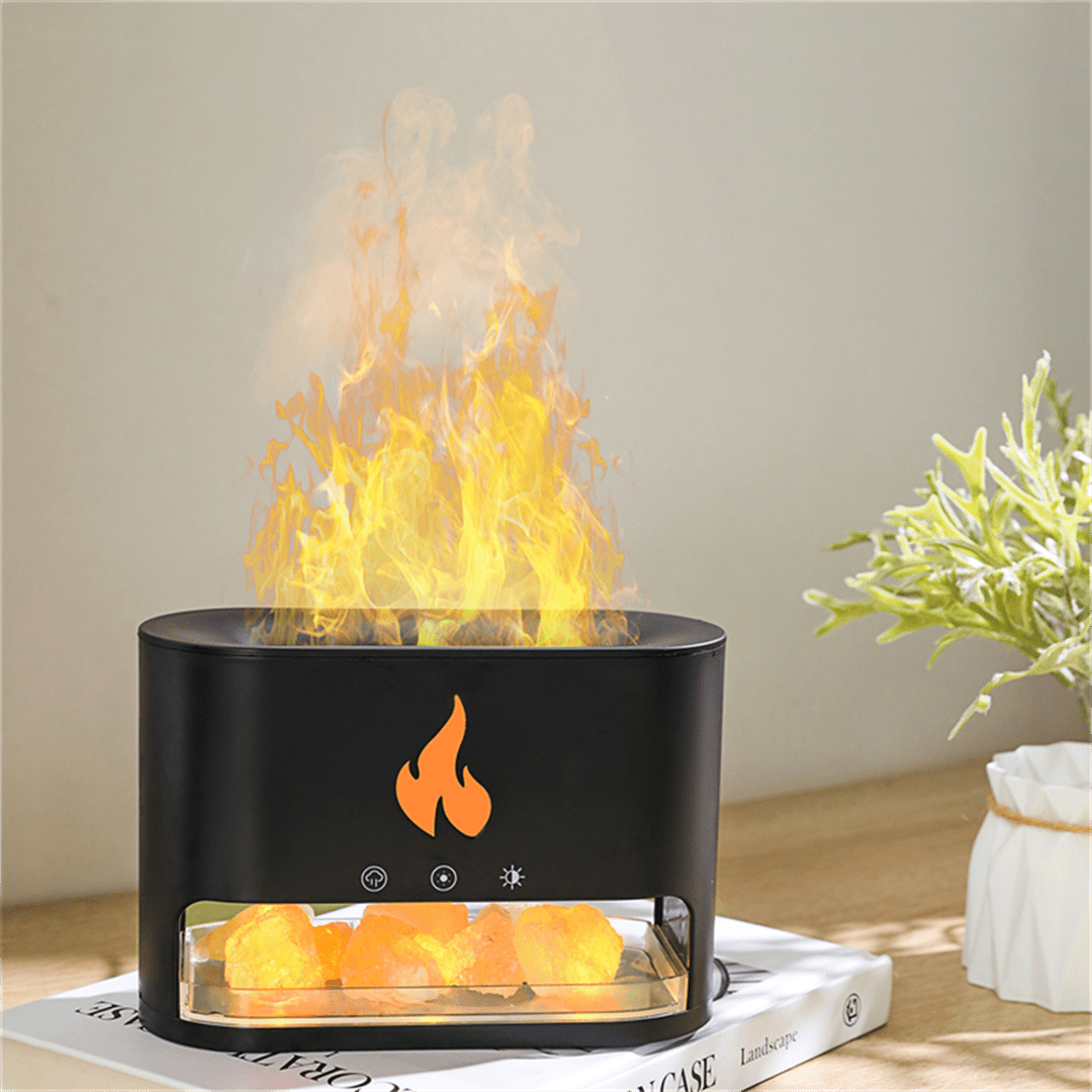 New Simulated Salt Stone Flame Aromatherapy Machine For Home, Large ...
