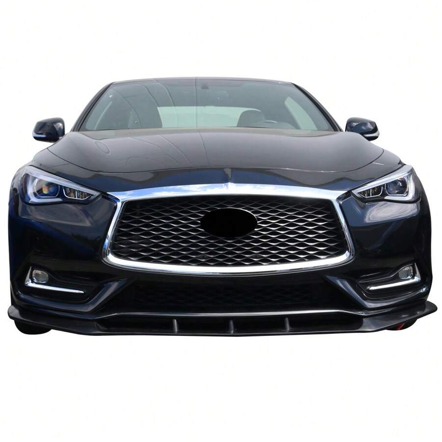 Front Lip Fits 2017-2020 Infiniti Q60 Coupe IKON V3 Style Unpainted ...