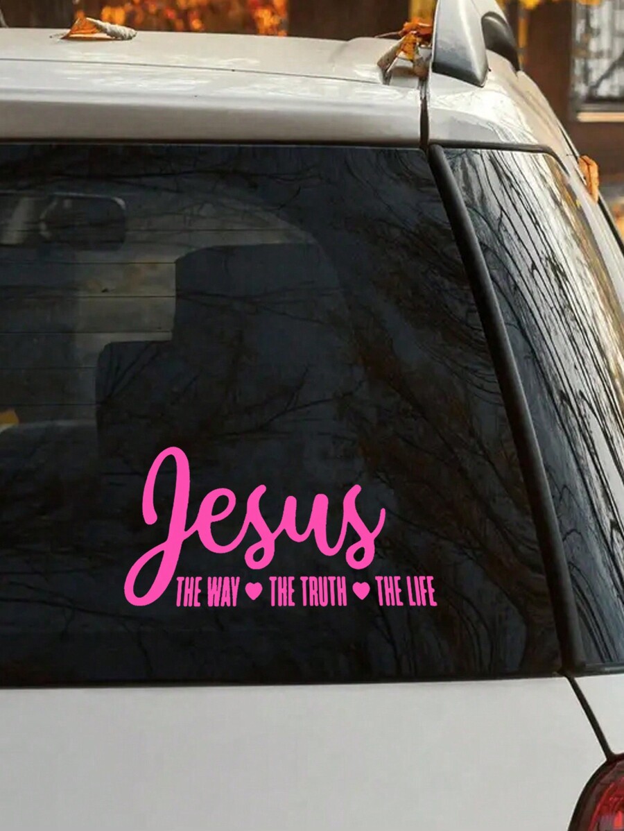 Jesus The Way Truth Life Sticker For Car Window Decor Stickers | SHEIN USA