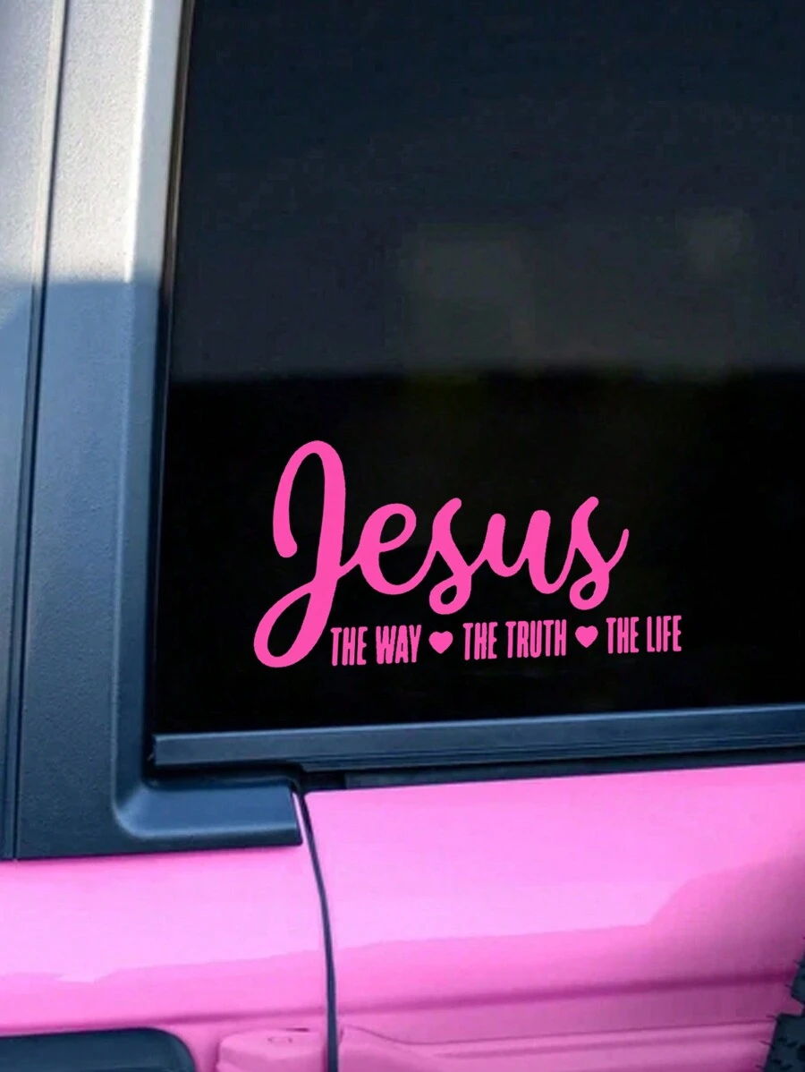 Jesus The Way Truth Life Sticker For Car Window Decor Stickers | SHEIN USA